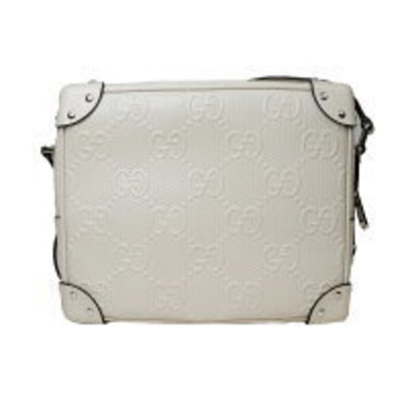 Gucci | Bags | Gucci White Shoulder Gg Leather Bag | Poshmark